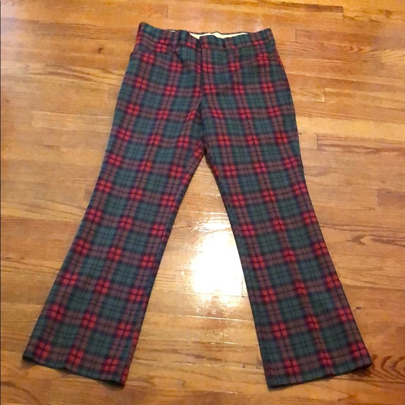 Pants | Vintage Christmas Polyester Plaid Pants | Poshmark